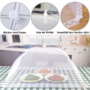 3 Pack Food Covers for Outside, Pop-Up Collapsible High-Density Mesh Tent to Keep out Flies, Mosquitoes, Suitable for Picnic, Party Catering Kitchen, Restaurant