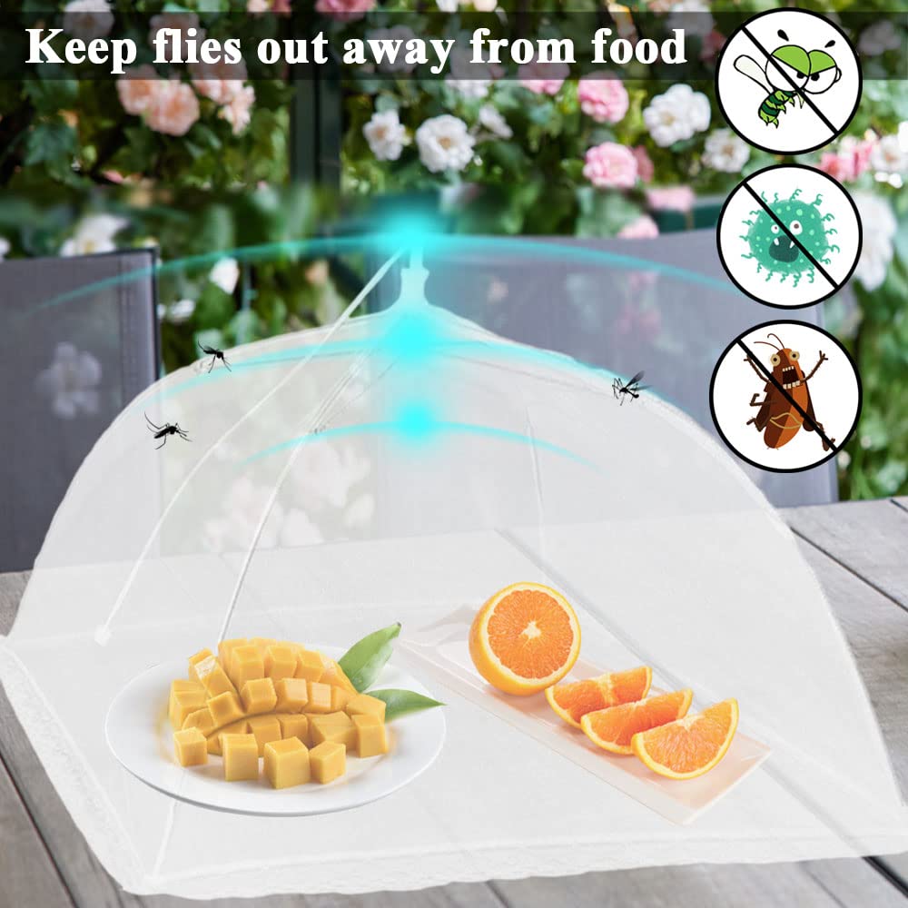 3 Pack Food Covers for Outside, Pop-Up Collapsible High-Density Mesh Tent to Keep out Flies, Mosquitoes, Suitable for Picnic, Party Catering Kitchen, Restaurant