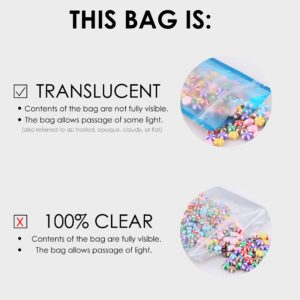 100 Assorted Translucent/Silver/Colored Flat Metallic Foil Zip Top Bags Pouch 8.5x13cm (3.3x5.1") (Gold)