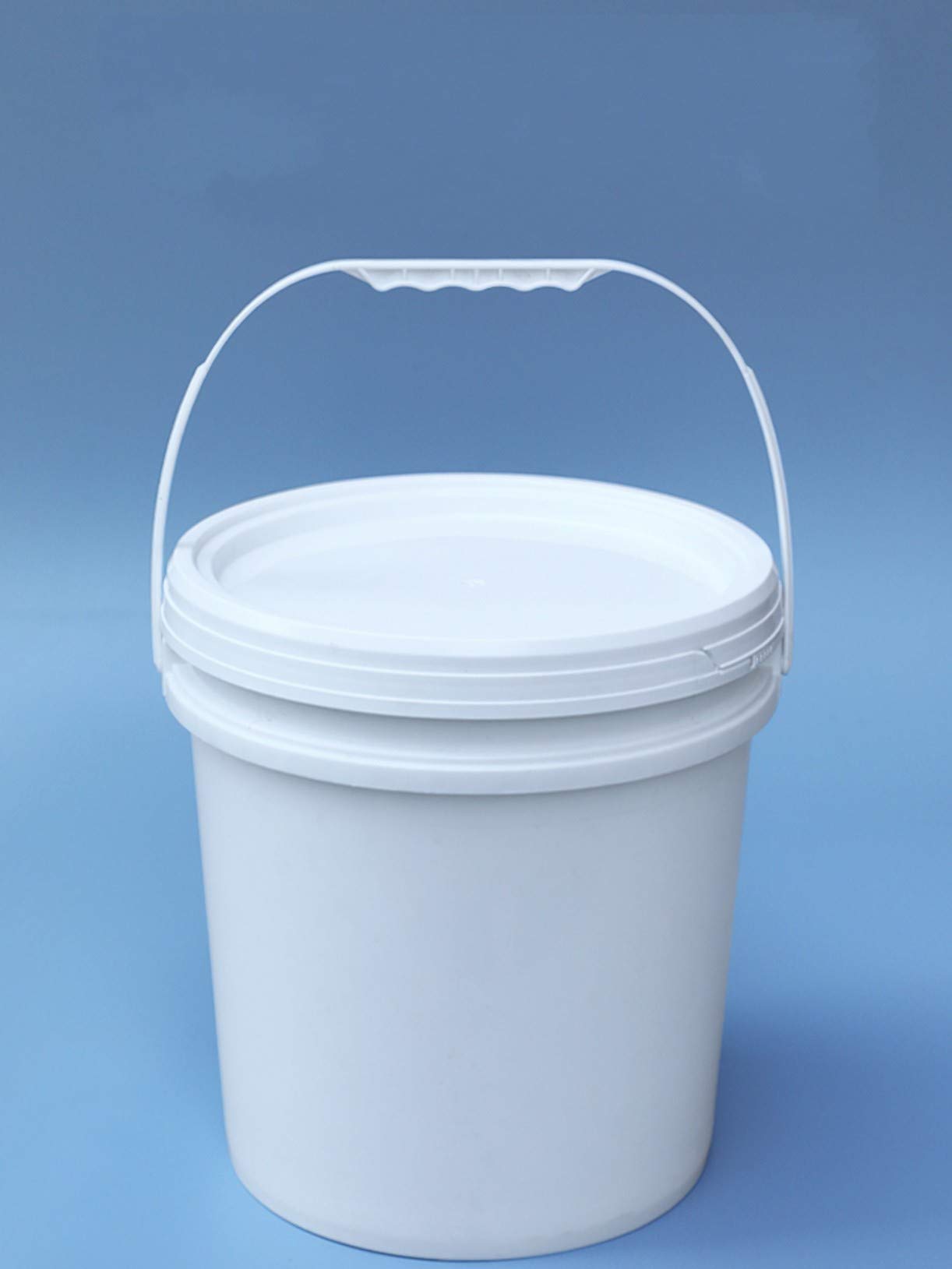 WellieSTR 2 Pack (5L White) Plastic Bucket with Lid and Handle Food Grade Container Leakproof,Food Storage Container