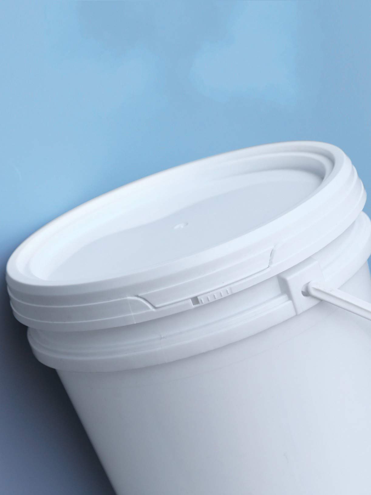 WellieSTR 2 Pack (5L White) Plastic Bucket with Lid and Handle Food Grade Container Leakproof,Food Storage Container