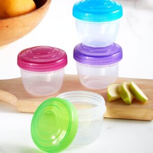 Fresh Fare Twist-Top Snack Containers - Small Food Storage - Set of 4