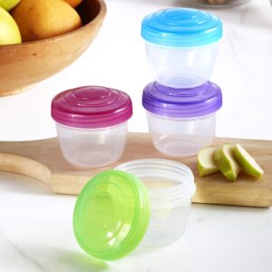 Fresh Fare Twist-Top Snack Containers - Small Food Storage - Set of 4