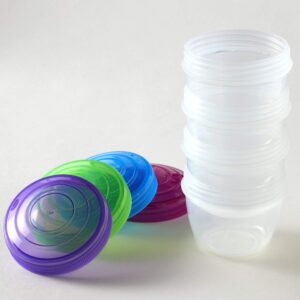 Fresh Fare Twist-Top Snack Containers - Small Food Storage - Set of 4