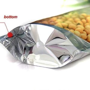 Mylar bags for food storage, 20 Pieces Aluminum sealable ziplock bag, Good for Food, Beans, Grain, Airtight sealing mylar bag 4 sizes aluminum foil bags, (4x6 5x8 6x9 7x10)