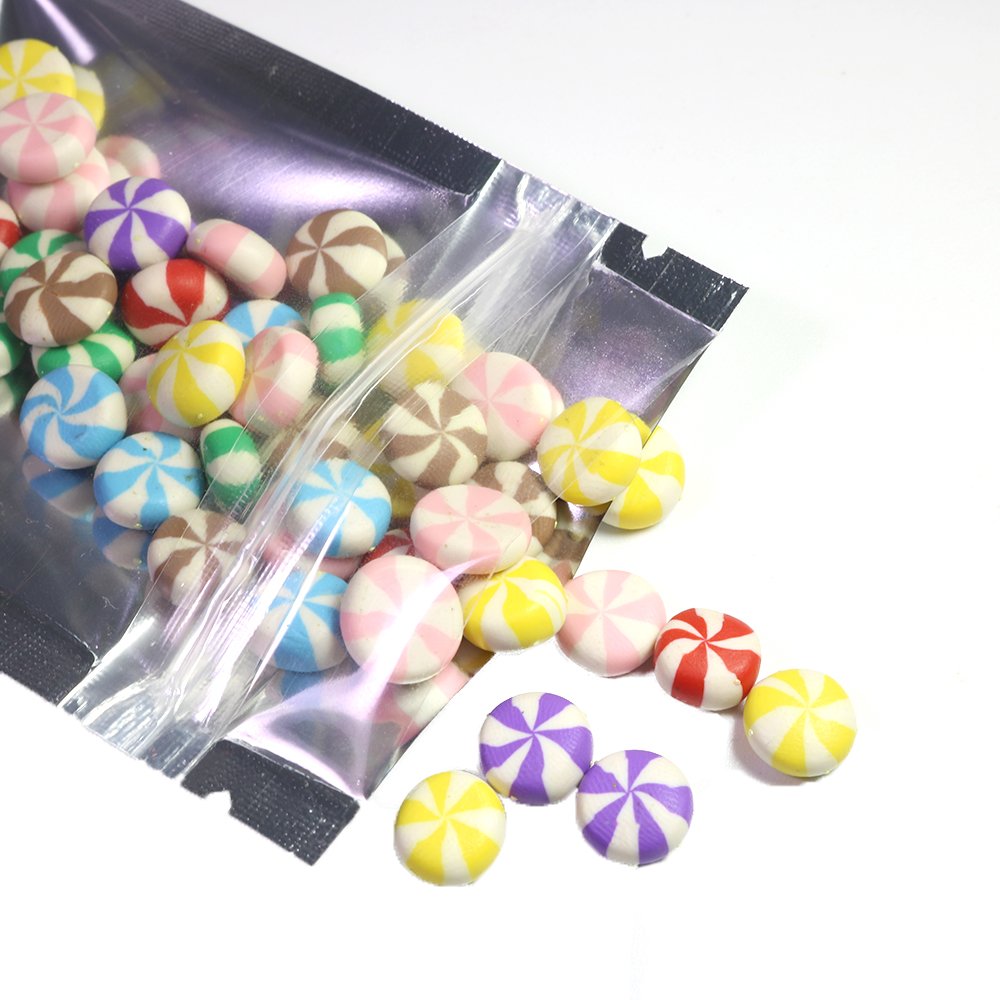 100PCS Clear/Silver/Gold Foil Flat Small Mini Sample Size Zip Top Bags 6.5x9cm (2.5x3.5")