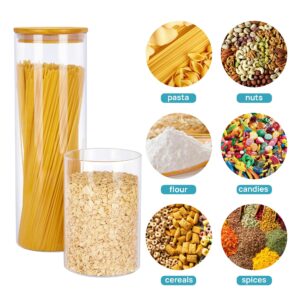 Vtopmart 15 Pack Glass Food Storage Containers and 7 Pack Glass Jars with Bamboo Lids