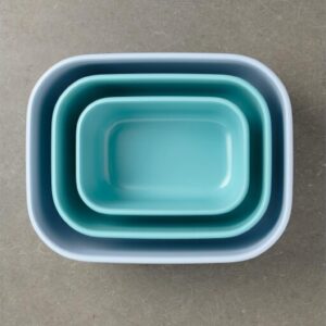 Mepal Cirqula Multi Bowl Rectangular 3000 ml Nordic Denim-Food Storage Box-Stackable-Dishwasher Safe