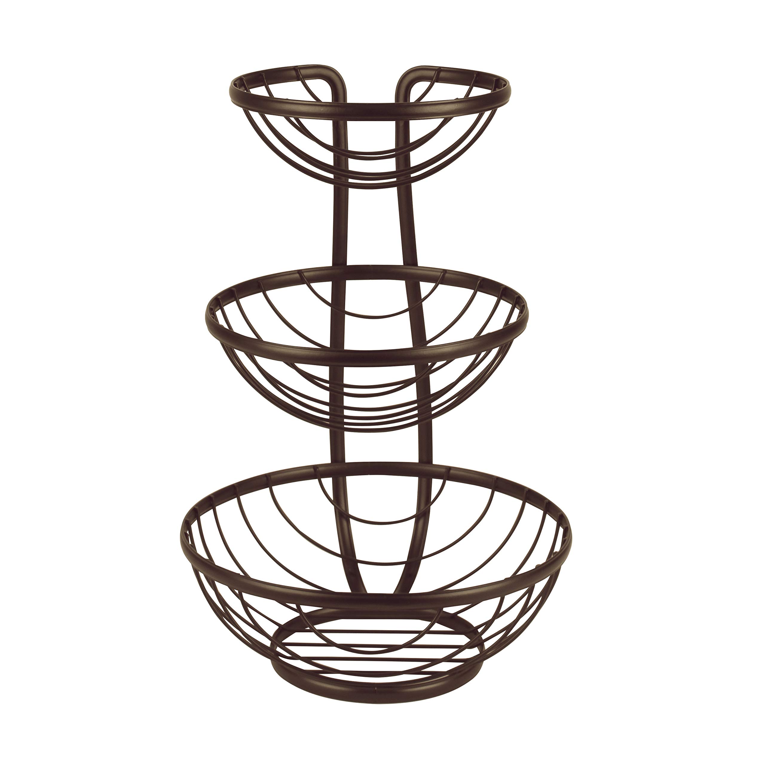 Spectrum Diversified Ashley Arched 3-Tier Server for Storage and Organization of Fruit Vegetables Produce, Bronze