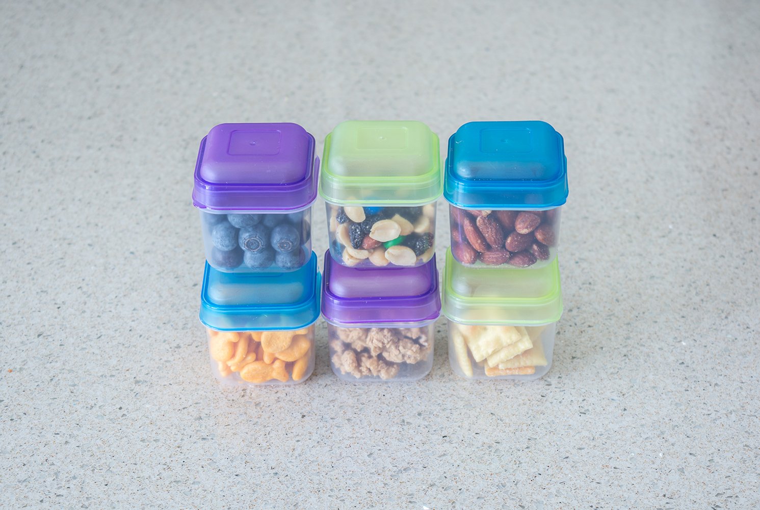 Evriholder Portion Snack Containers, Multicolor