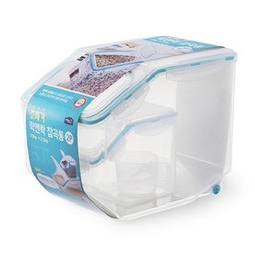 Lock & Lock Grain Rice Storage Bin Dog Food Containers Set Leak Proof Locking Lid 10kg(12L) + 2.5kg(3L)