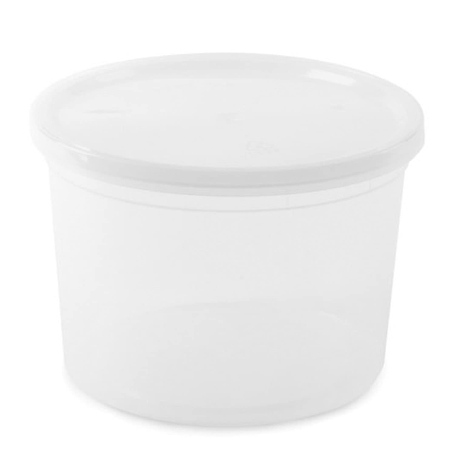 Nicole Fantini Heavy-Duty Deli Containers with Lids | Disposable Airtight Food Storage Cups | Clear Kitchen Organizing Leak Proof, BPA-free 64 oz | Set of 20