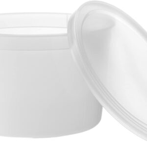 Nicole Fantini Heavy-Duty Deli Containers with Lids | Disposable Airtight Food Storage Cups | Clear Kitchen Organizing Leak Proof, BPA-free 64 oz | Set of 20