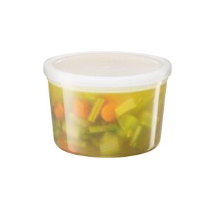 Nicole Fantini Heavy-Duty Deli Containers with Lids | Disposable Airtight Food Storage Cups | Clear Kitchen Organizing Leak Proof, BPA-free 64 oz | Set of 20