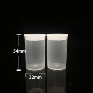 UUYYEO 10 Pcs Plastic Film Canisters Clear Plastic Cannisters with Lids Film Roll Container Empty Storage Tube