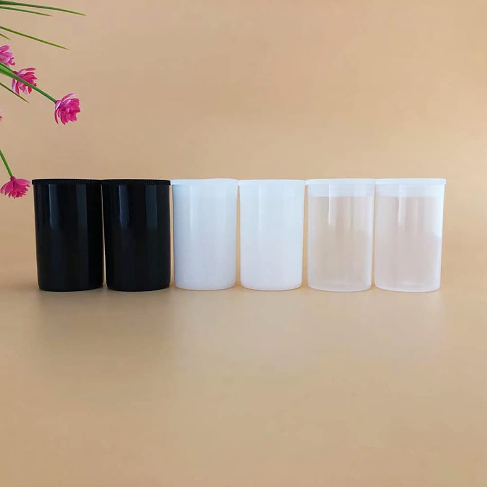 UUYYEO 10 Pcs Plastic Film Canisters Clear Plastic Cannisters with Lids Film Roll Container Empty Storage Tube