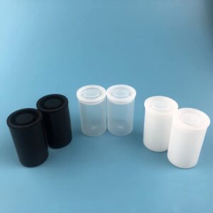 UUYYEO 10 Pcs Plastic Film Canisters Clear Plastic Cannisters with Lids Film Roll Container Empty Storage Tube