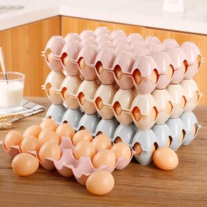 OSALADI 12 Cups Egg Tray Holder Ceramic Egg Container Keeper Storage Organizer Decorative Serving Dish Plate for Refrigerator Fridge Countertop Kitchen (White)