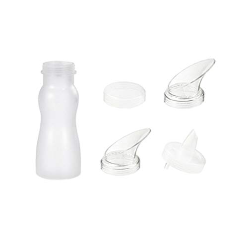 G.E.T. SDB-16-PC-6 Salad Dressing Bottle & 24 Lid, Break Resistant, 30 Piece (Set of 6), 16 oz, Clear