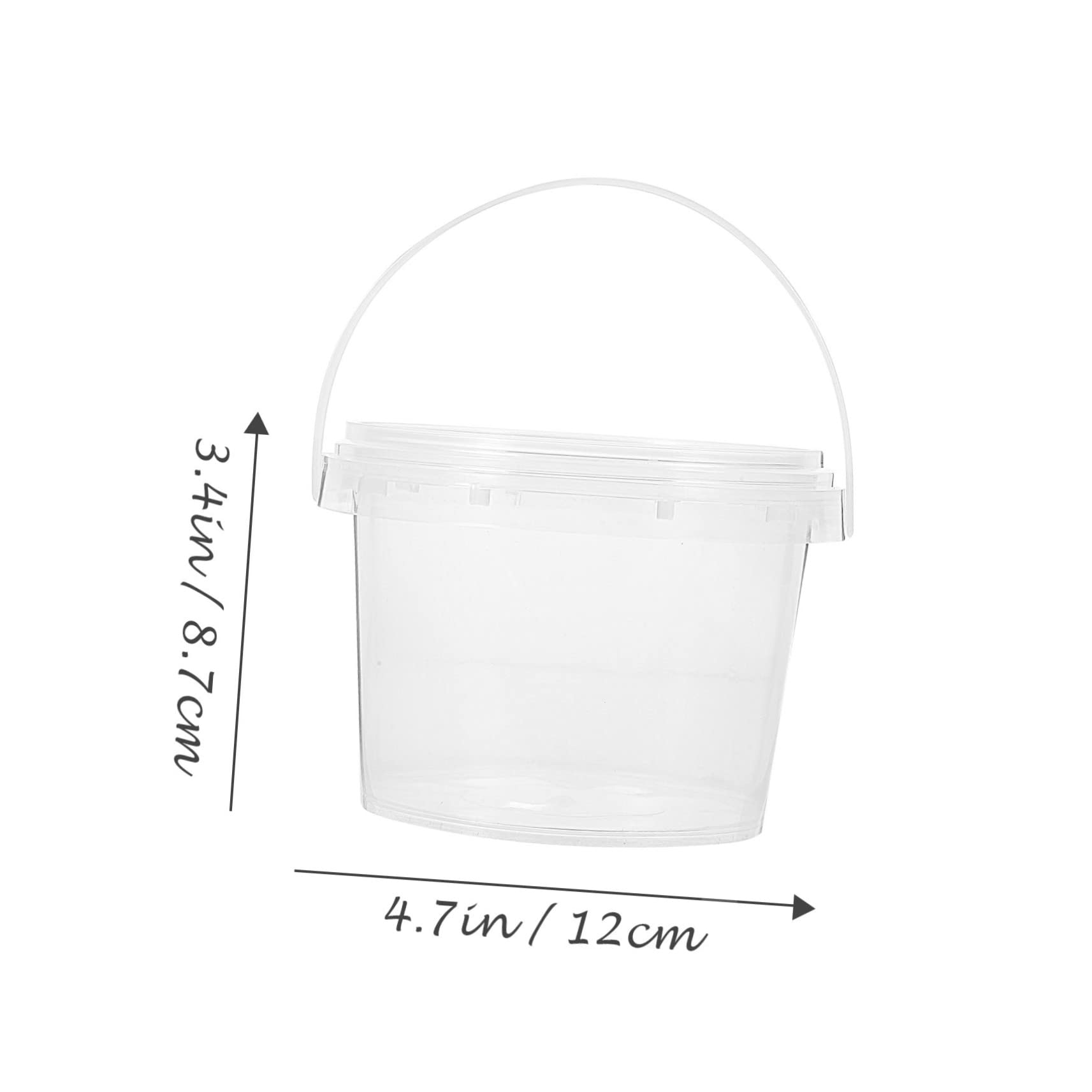 Cabilock 20 Pcs Transparent Small Barrel Cereal Bucket Powder Laundry Plastic Paint Cans Snack Container Fruit Containers for Fridge Plastic Storage Bucket Egg Basket Biscuit Pp Condiment