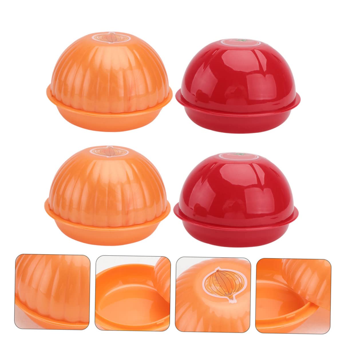 Zerodeko 12 Pcs Vegetable Preservation Bowl Onion Keeper Holder Fruit Vegetable Saver Vegetable Produce Saver Pepper Onion Storage Container Onion and Saver Fruit Container Plastic Salad