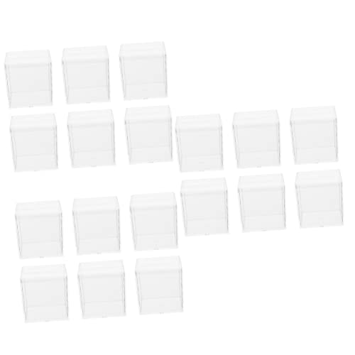 Cabilock 18 Pcs Square transparent gift box plastic containers candy container sugar container Small Jewelry Holder sweet holder plastic to go containers Candy Case Acrylic square box