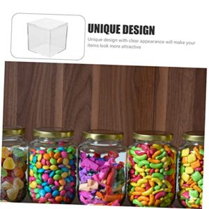 Cabilock 18 Pcs Square transparent gift box plastic containers candy container sugar container Small Jewelry Holder sweet holder plastic to go containers Candy Case Acrylic square box