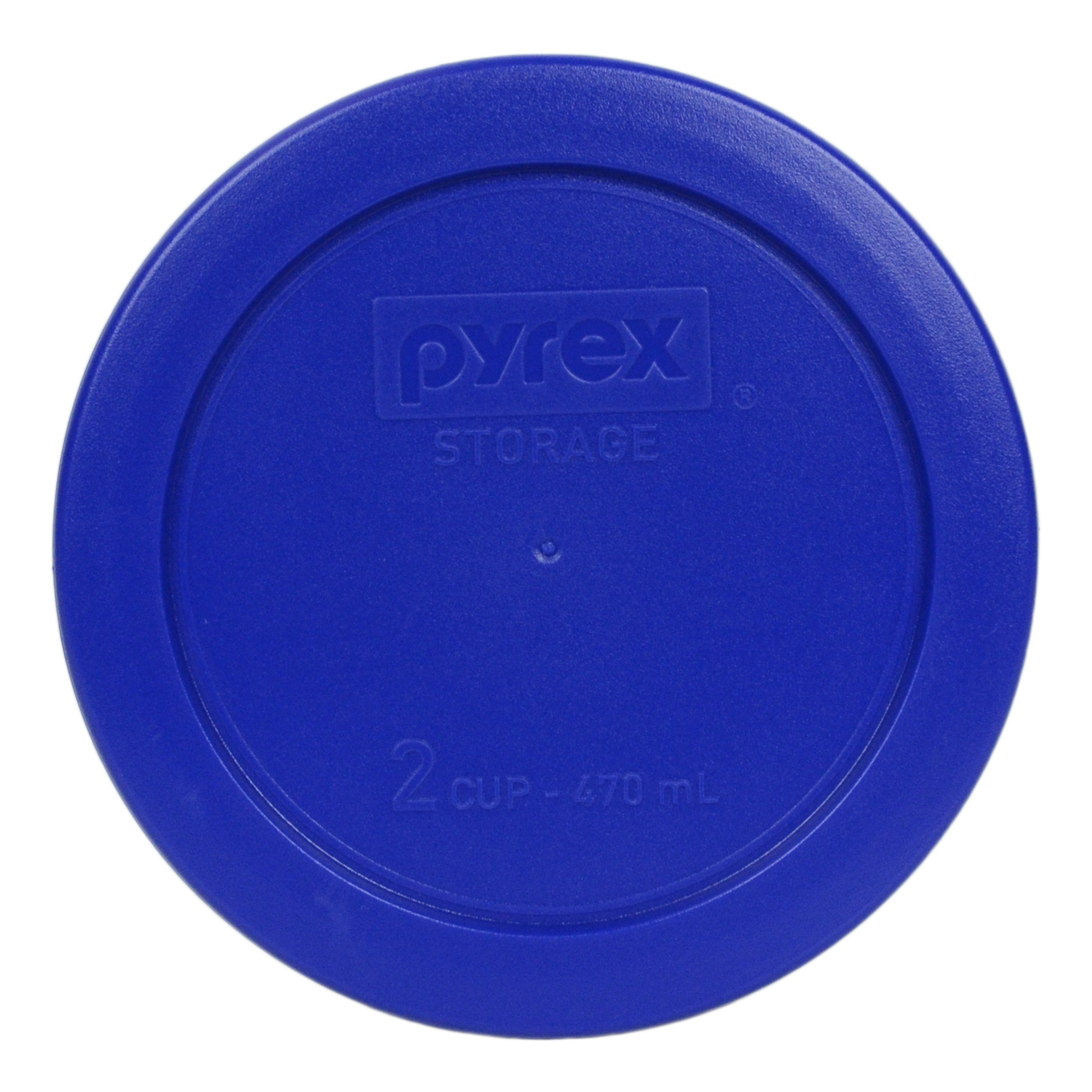 Pyrex 7200-PC 2 Cup Cobalt Blue Round Plastic Food Storage Lid