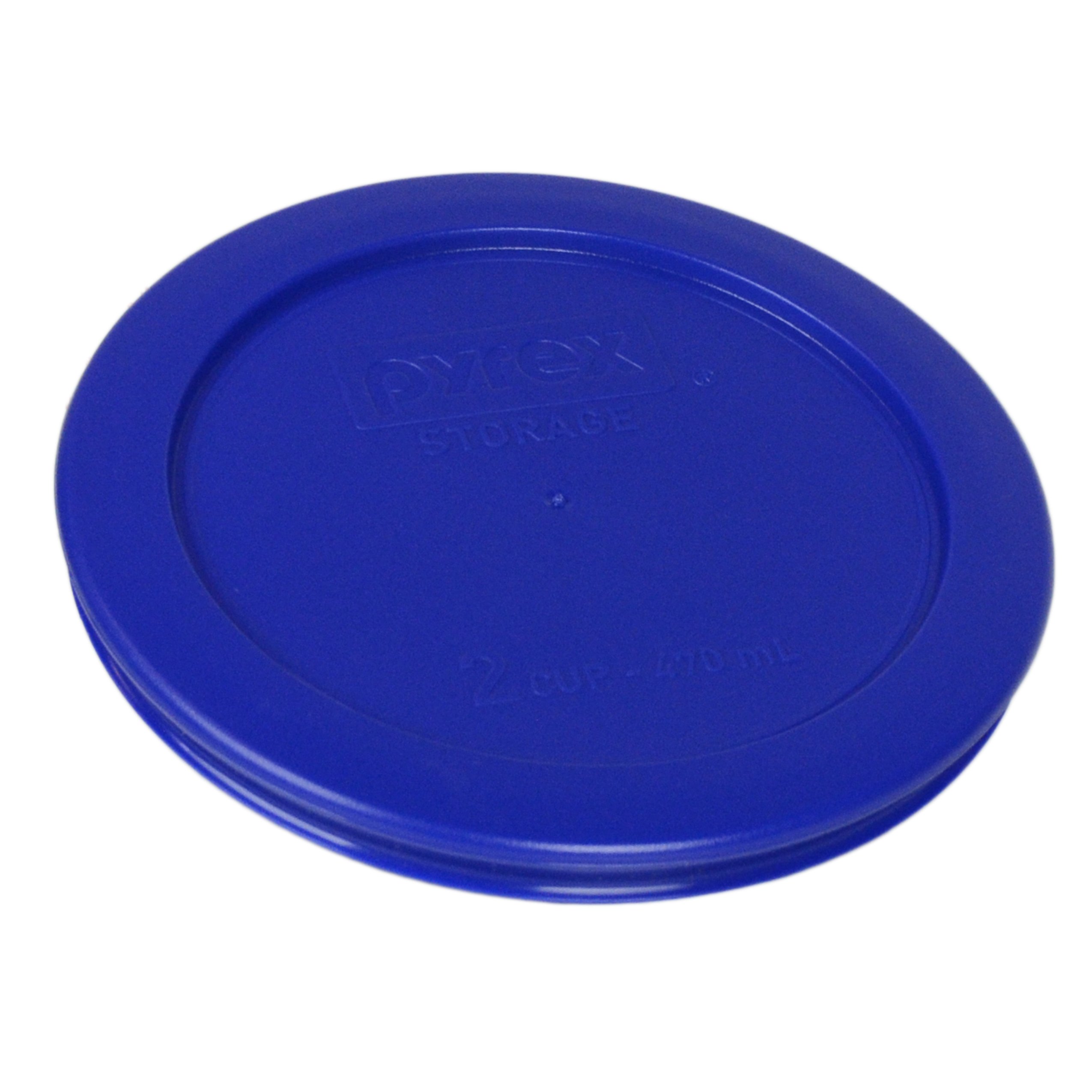 Pyrex 7200-PC 2 Cup Cobalt Blue Round Plastic Food Storage Lid