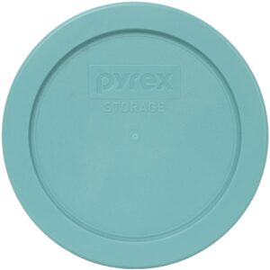 Pyrex (4 7200 Glass Bowls & (4) 7200-PC Turquoise Blue Lids Made in the USA