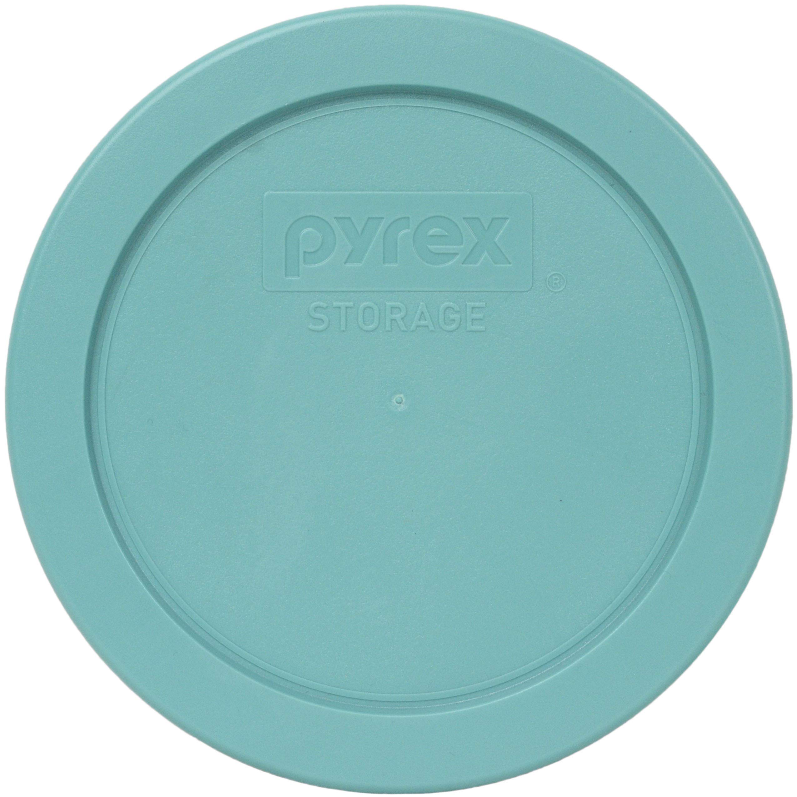 Pyrex (4 7200 Glass Bowls & (4) 7200-PC Turquoise Blue Lids Made in the USA