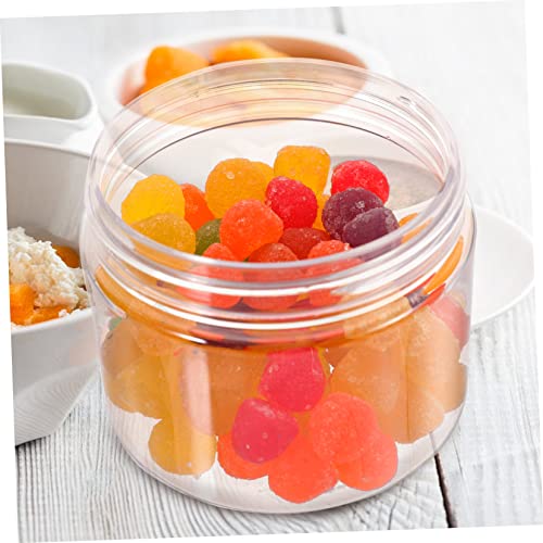 Cabilock 10pcs Box Transparent Storage Tank Cylinder Food Cup Container with Lid Pickle Jar Organizer Case Pet Food Candy Jar Kitchen Powder Container Snack Jar Cosmetic The Pet