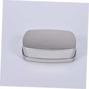 Zerodeko 4pcs Box Soap aluminum box storage bin with Aluminum Storage Cans small tins with lids empty tin Packaging Case cookie jars with lids travel soap holder Aluminum Cans Metal leaf