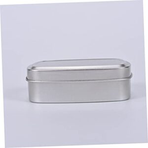 Zerodeko 4pcs Box Soap aluminum box storage bin with Aluminum Storage Cans small tins with lids empty tin Packaging Case cookie jars with lids travel soap holder Aluminum Cans Metal leaf