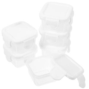 kichvoe 6pcs boxes mini crisper fruit keeper portion cups fridge organizer small food storage container food storage freezer container condiment cup child food grade pp food box white