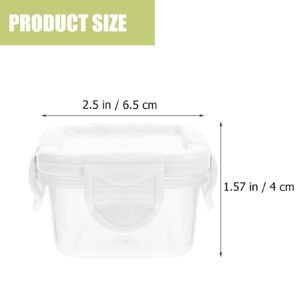 Kichvoe 6pcs Boxes Mini Crisper Fruit Keeper Portion Cups Fridge Organizer Small Food Storage Container Food Storage Freezer Container Condiment Cup Child Food Grade Pp Food Box White