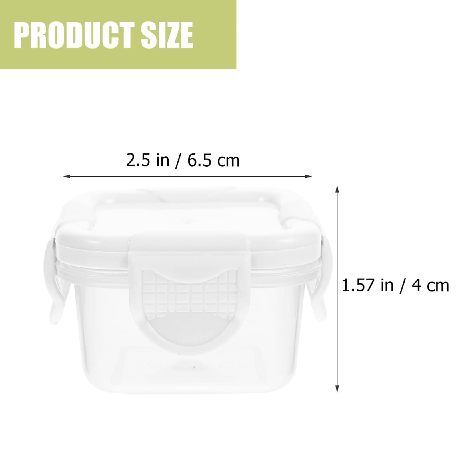 Kichvoe 6pcs Boxes Mini Crisper Fruit Keeper Portion Cups Fridge Organizer Small Food Storage Container Food Storage Freezer Container Condiment Cup Child Food Grade Pp Food Box White