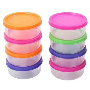 doitool 24pack freezer containers for food storage, 150ml reusable plastic food storage containers with lids, bento box meal prep containers, microwaveable and dishwasher safe (random color)