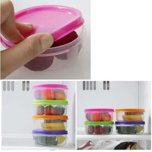 DOITOOL 24Pack Freezer Containers for Food Storage, 150ml Reusable Plastic Food Storage Containers with Lids, Bento Box Meal Prep Containers, Microwaveable and Dishwasher Safe (Random Color)