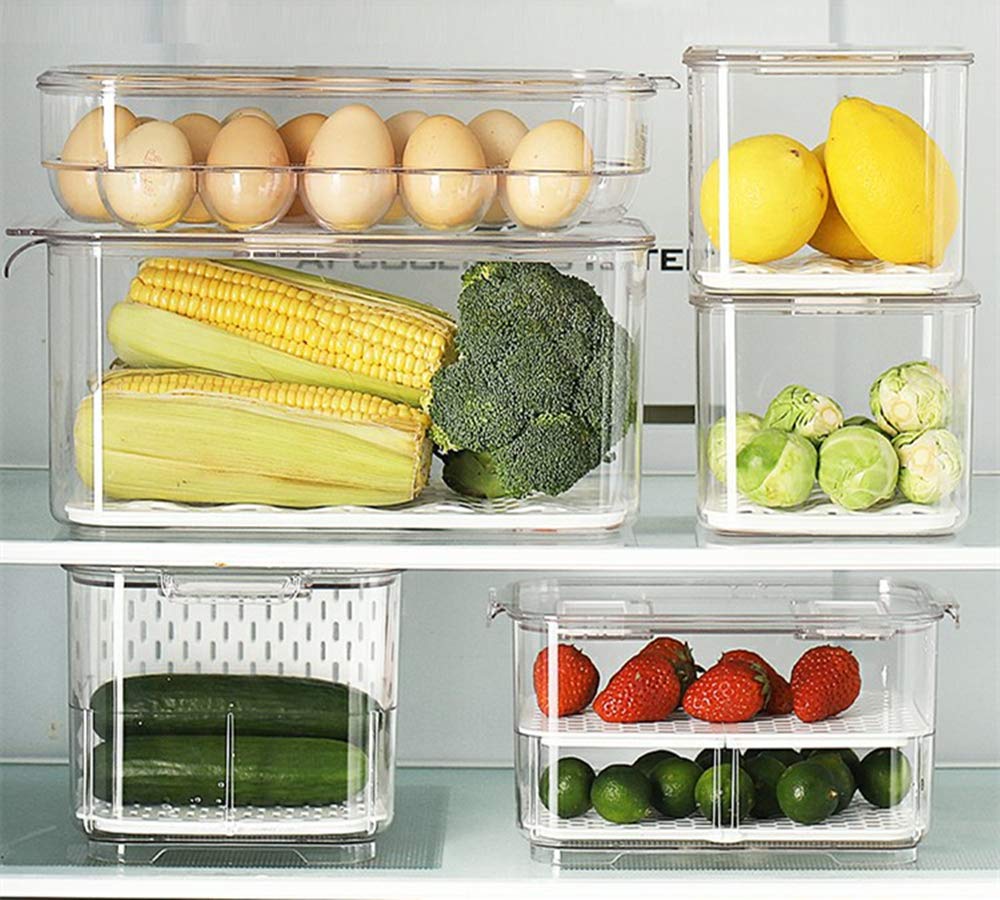 Vegetable Fruit Storage Containers, Refrigerator Storage Containers Fridge Food Storage Containers Produce Saver FreshWorks Produce Food Storage Container