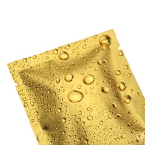 100/200PCS Matte Gold Metallic Foil Open Top Mylar Bags (200, 10x15cm (4x6"))