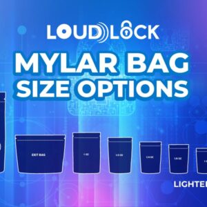 Loud Lock Mylar Bags Smell Proof Gram Black/Clear - 100 Count 4.125" X 3.35" 6mill Thickness - Packaging Bags - Mylar Bags For Food Storage - Resealable Bags - Smell Proof Bags