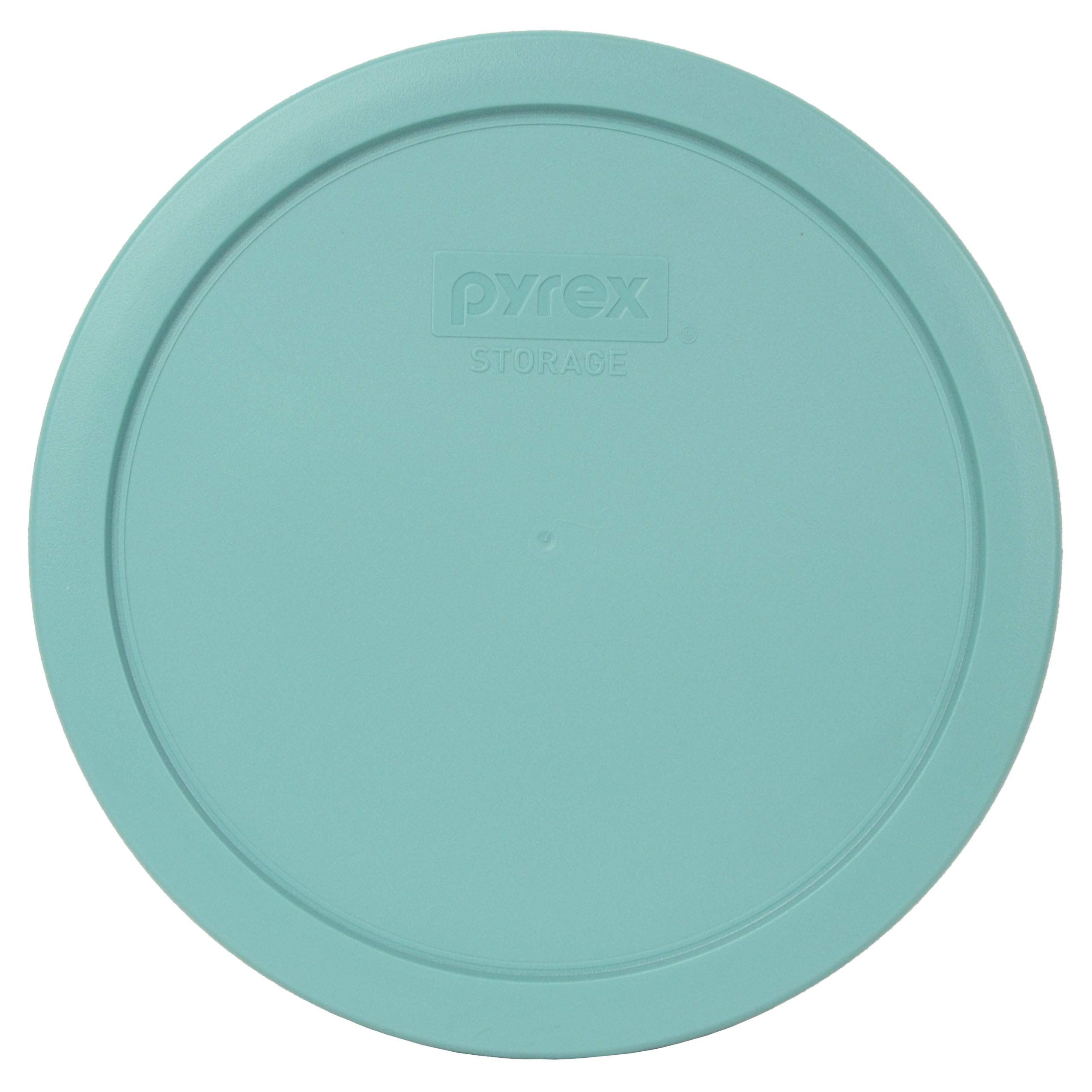 Pyrex (1) 7402-PC Turquoise, (1) 7201-PC Pink, (1) 7200-PC Thistle Purple, & (1) 7202-PC Plum Purple Round Plastic Food Storage Replacement Lids, Made in the USA