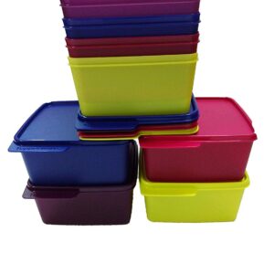 Tupin Tupperware Keep Tab Plastic Container Set, 1.2 litres (Set of 8)