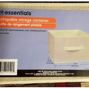 Essentials Collapsible Storage Container - 11 x 11 x 8 inches - Cream - 1 each