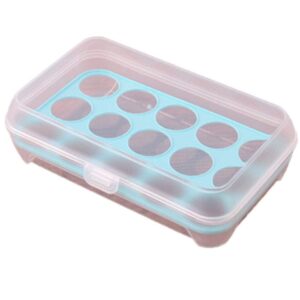 molevet kitchen refrigerator eggs storage box eggs holder food storage container storage boxes organizer for 15 eggs(10 x 5.1 x 2.8inch)