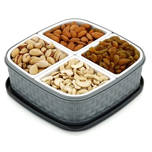 SHOPHOLIC Multipurpose Plastic Dry Fruit Storage Container Serving Box