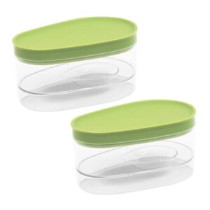 operitacx 2pcs avocado keeper transparent avocado storage container box avocado saver fresh fruits vegetables storage containers for kitchen fridge food organizer