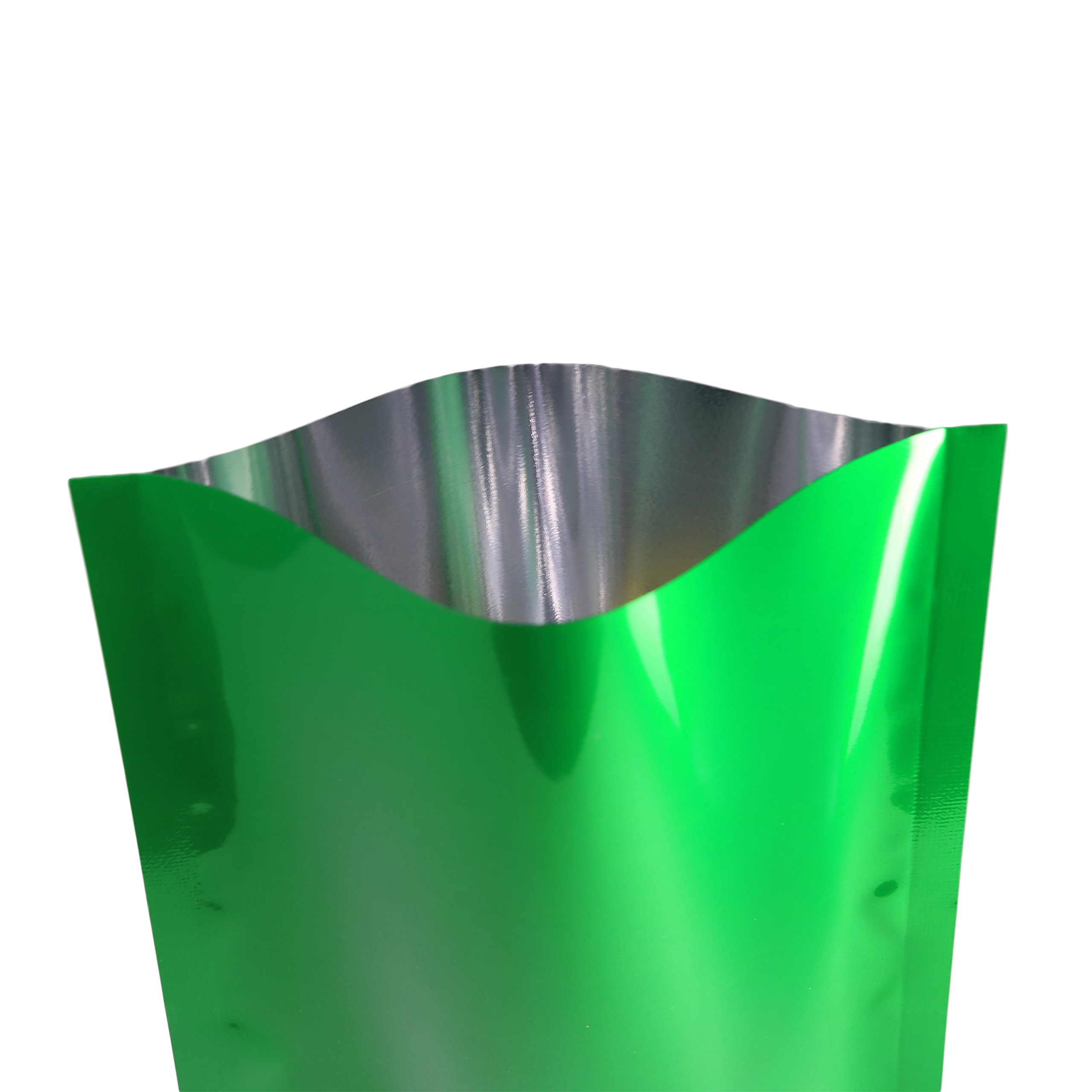 QQ Studio Glossy Green Open Top Mylar Foil Sample Bag (100pcs) (Glossy Green, 6cm x 9cm(2.25"x3.5"))