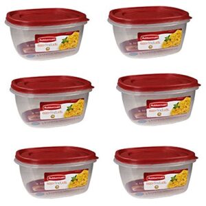 rubbermaid 071691405320 food, 6-pack, red